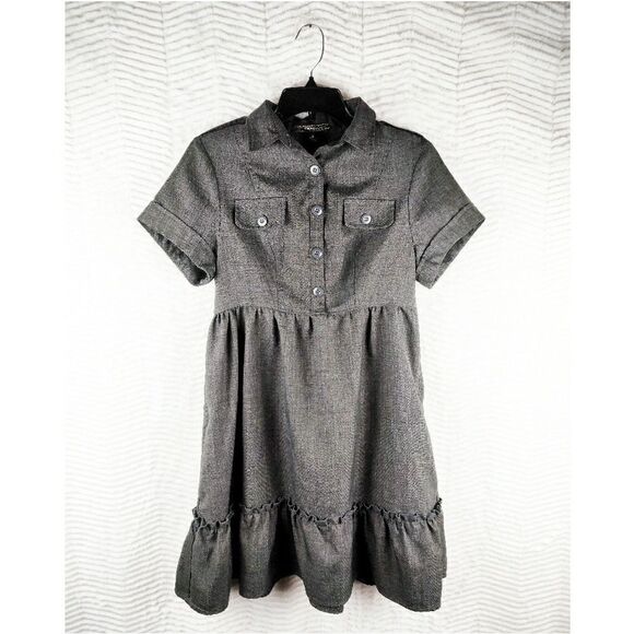 Vertigo Paris | Dresses | Vertigoparis Charcoal Gray Tweed Dress Szs ...